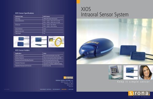 XIOS Brochure - Sirona Support