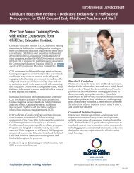 In-Service Training Record - Online Child Care Training