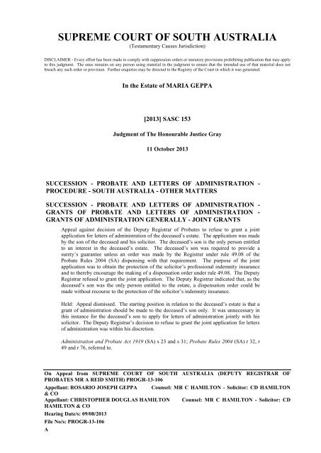 MARIA GEPPA - Courts Administration Authority