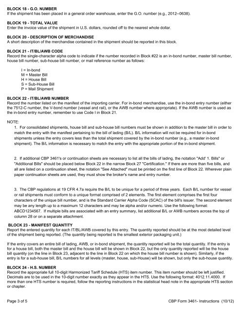 BLOCK 8 - CONSIGNEE NUMBE