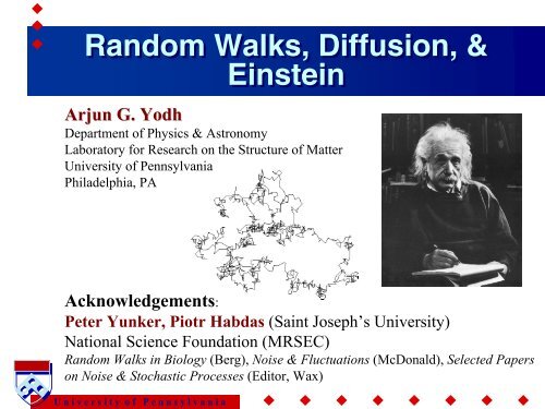 Random Walk - Department of Physics and Astronomy - University of ...