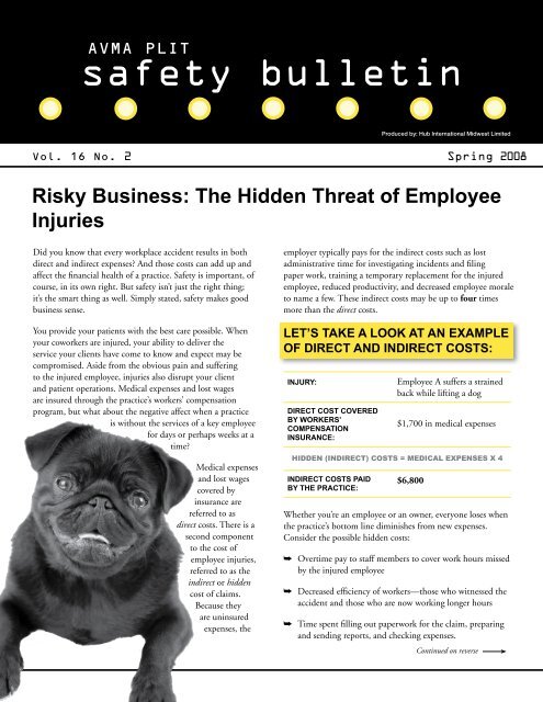 safety bulletin - AVMA PLIT