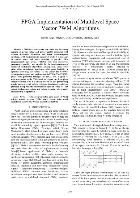Fpga Implementation Of Multilevel Space Vector Pwm Ijet