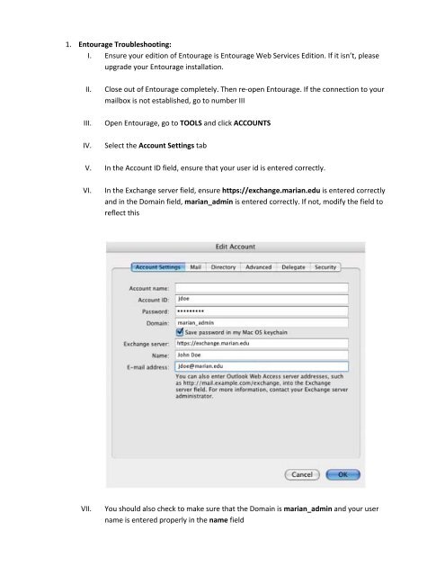 E-Mail Troubleshooting Guide