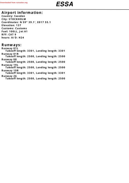 JeppView : ESSA (61 charts)