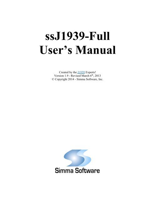 J1939 protocol stack - Simma Software