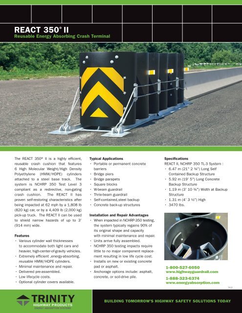 P.I. Sheet - Energy Absorption Systems