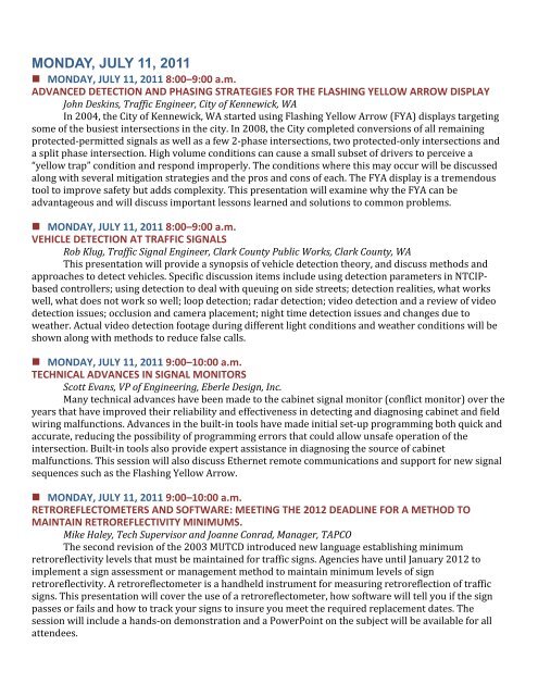 MONDAY, JULY 11, 2011 - IMSA