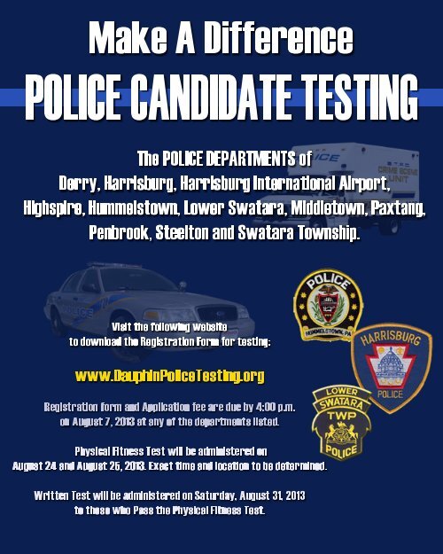 Police Candidate Testing - Dauphin County