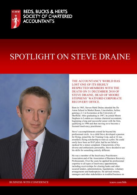 SPOTLIGHT ON STEVE DRAINE - ICAEW