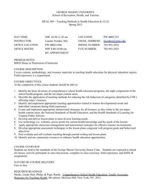 Health Education Course