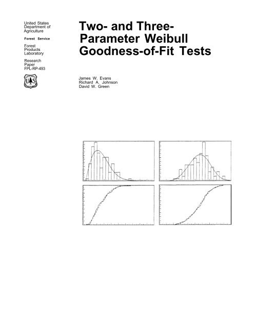 Two And Three Parameter Weibull Goodness Of Fit Tests