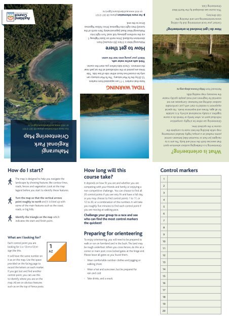 to download a copy of the brochure and maps - Regional parks