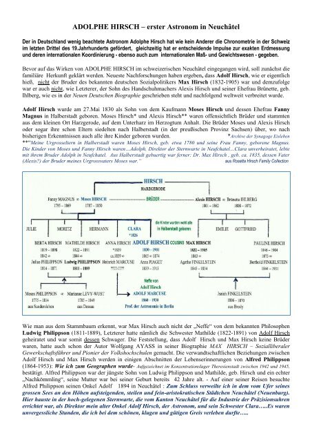 ADOLPHE HIRSCH - Faszination Chronographen