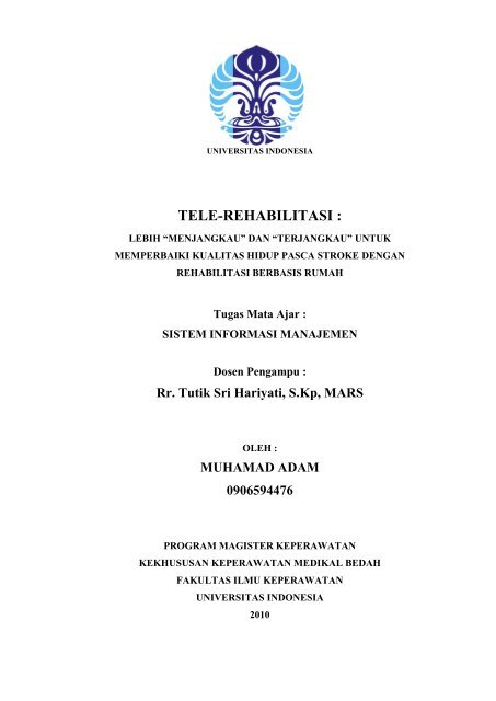 Tele-rehabilitasi pasca stroke.pdf - FIK UI - Universitas Indonesia