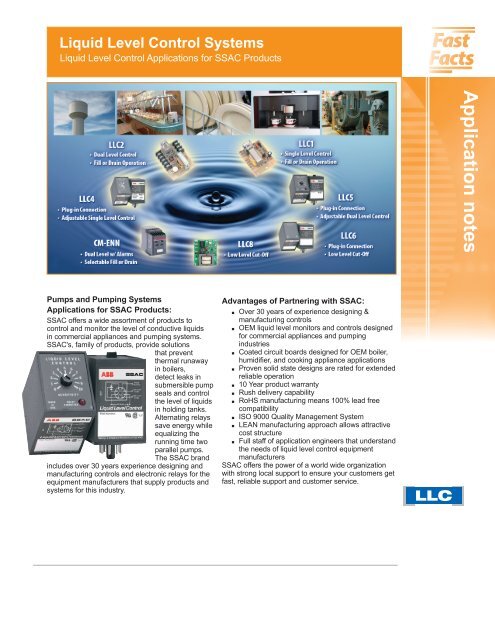 Liquid Level Control Applications - SSAC
