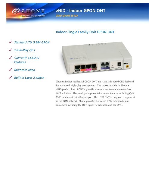 Download ZNID-GPON-2510A Datasheet