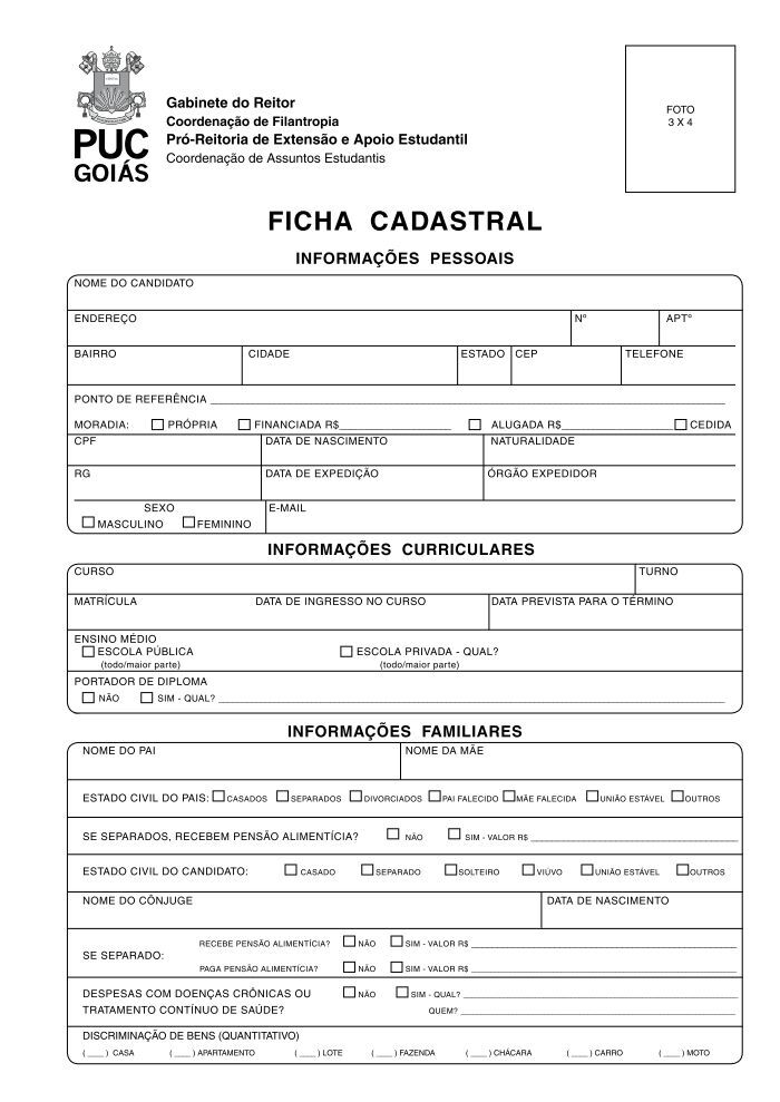Ficha Cadastral FICHA CADASTRAL EM LIBRAS Prof. Graciele Maia