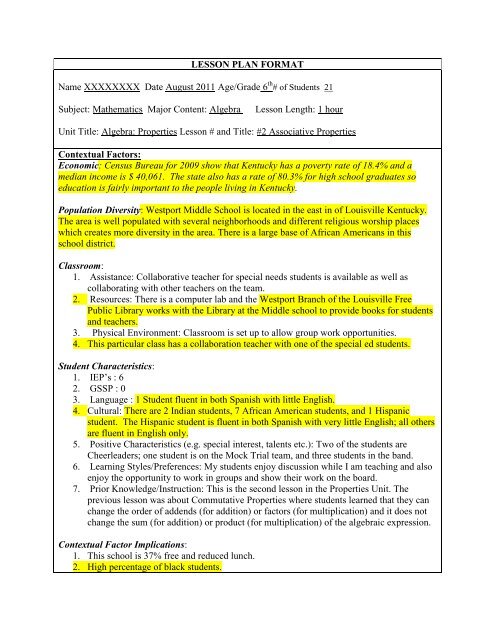Lesson Plan For Age - Infoupdate.org