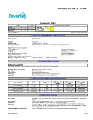 MSDS - Diversey Inc. - Material Safety Data Sheets
