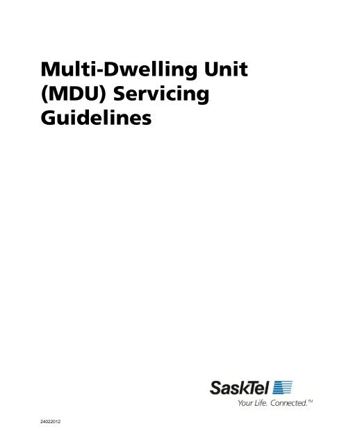Multi-Dwelling Unit (MDU) Servicing Guidelines - SaskTel