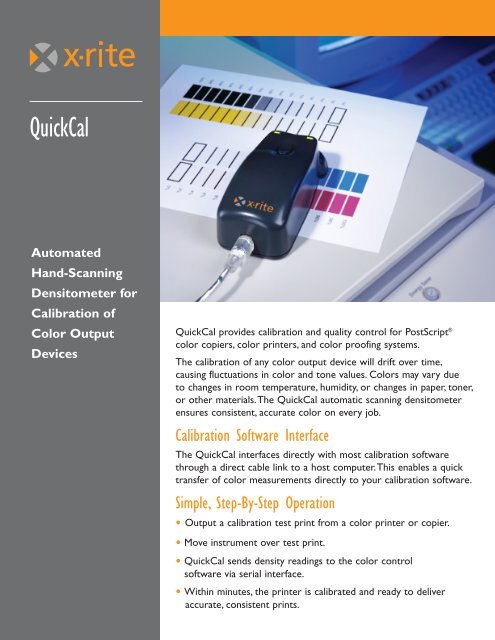 Download Spec Sheet PDF - X-Rite