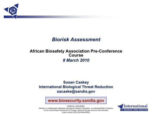 Presentation - Sandia National Laboratories