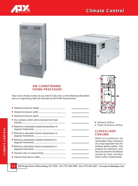 APX Enclosures Cabinet Options and Accessories - Signal Control ...