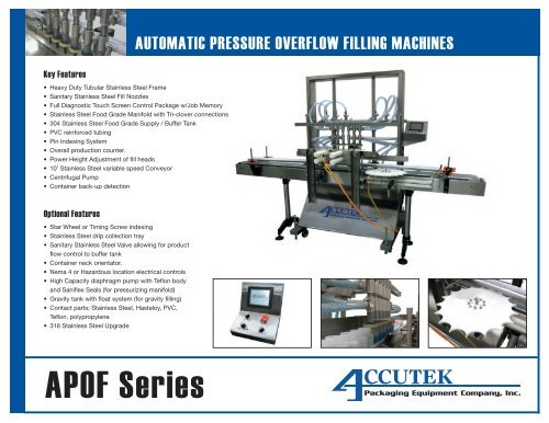 APOF Series - Accutek Packaging Equipment