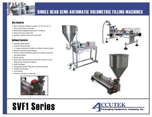 SVF1 Series - Accutek Packaging Equipment