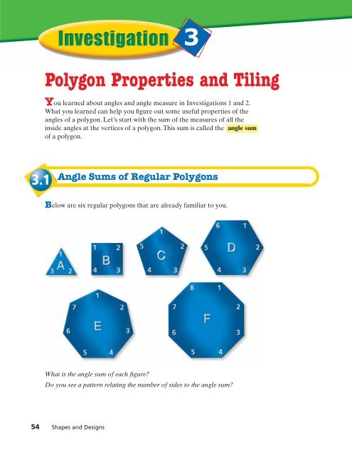 Polygon Properties and Tiling