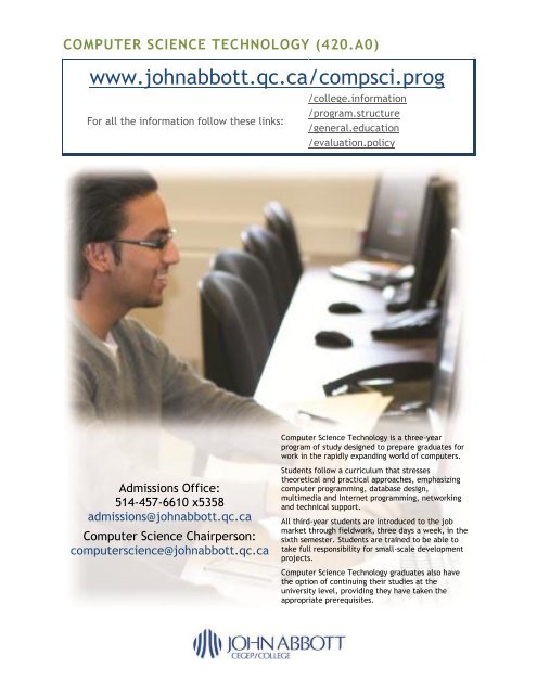 Computer Science Technology (420.A0) - John Abbott College