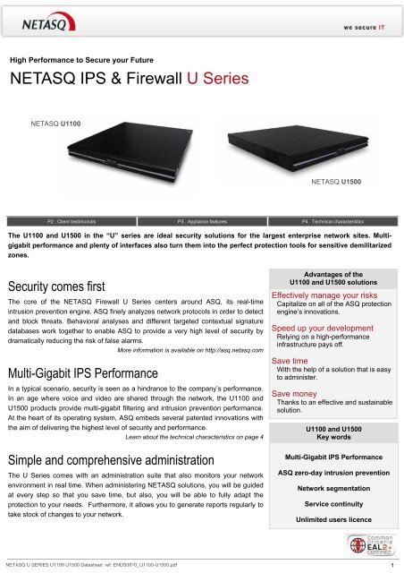 NETASQ IPS & Firewall U Series - C-MI Labs