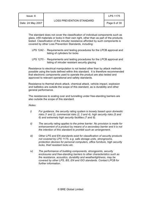 Issue: 6 LPS 1175 LOSS PR