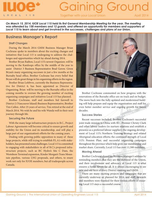 Gaining Ground April 2014