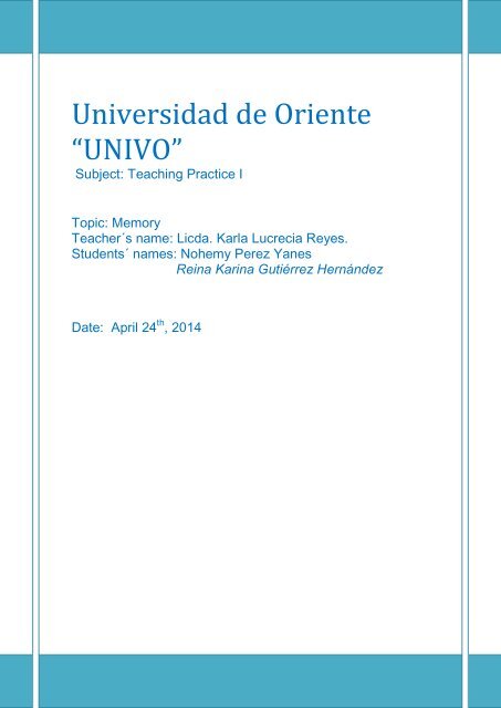 Universidad de Oriente “UNIVO”