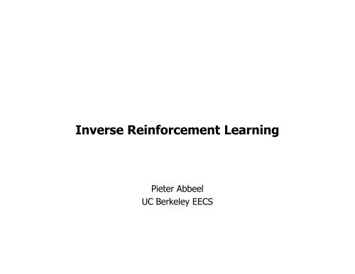 Inverse Reinforcement Learning