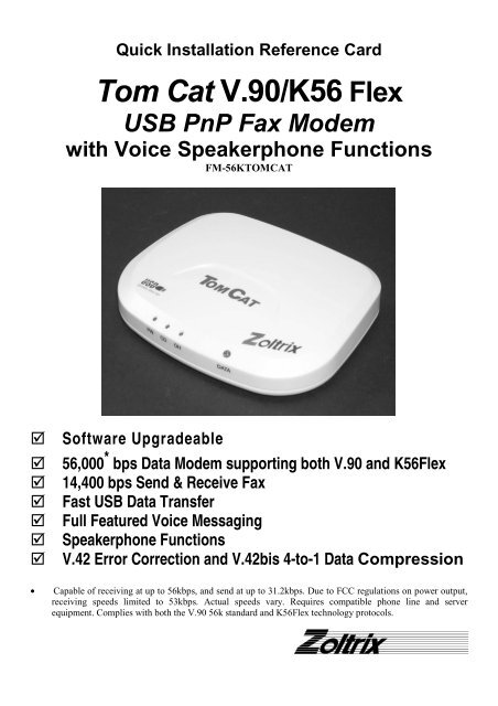with Voice Speakerphone Functions - Zoltrix