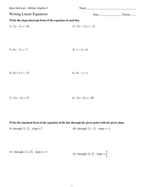 Point Slope Form Kuta Learn All About Point Slope Form Kuta From This 