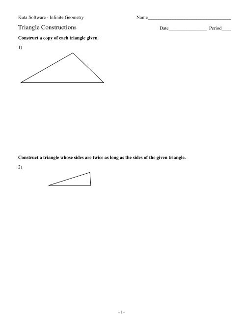13-Triangle Constructions - Kuta Software