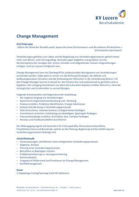 Factsheet Change Management