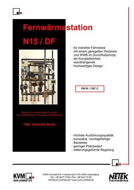 FernwÃ¤rmestation N15 / DF - KVM-Conheat