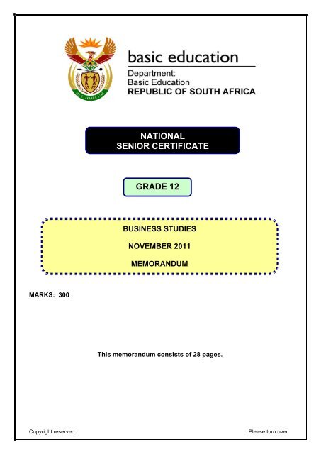 NATIONAL SENIOR CERTIFICATE GRADE 12