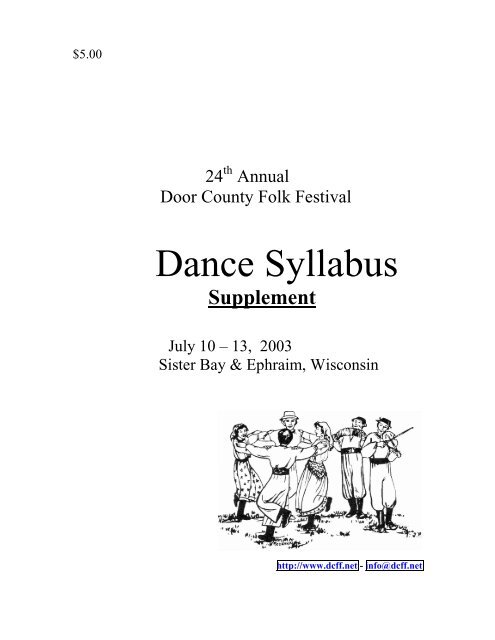 Dance Syllabus - Door County Folk Festival