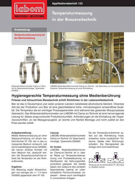 Temperaturmessung in der Brauereitechnik - LABOM