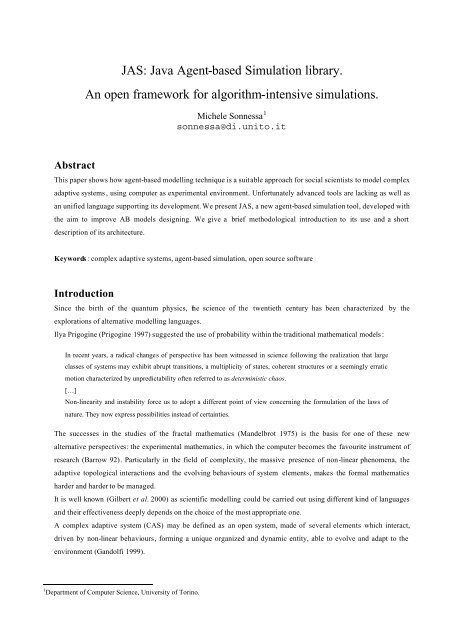 java agent-based simulation