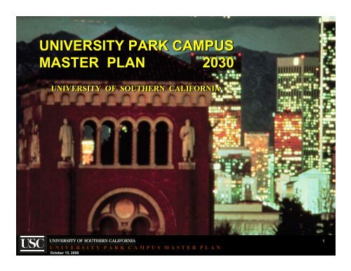 USC Master Plan Presentation