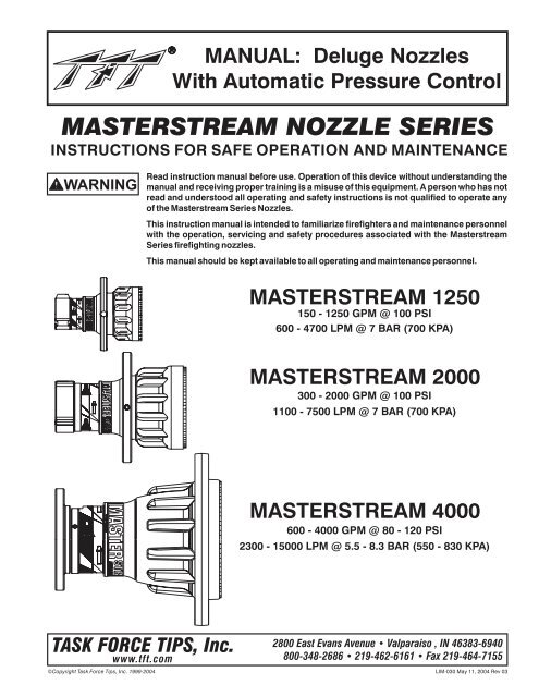TFT MASTERSTREAM Manual.pdf - Los Angeles County ...