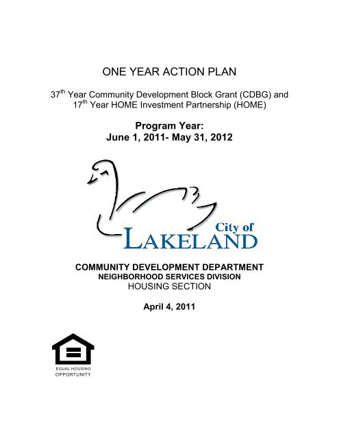 ONE YEAR ACTION PLAN - City of Lakeland