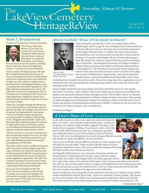 Current Newsletter - Lake View Cemetery